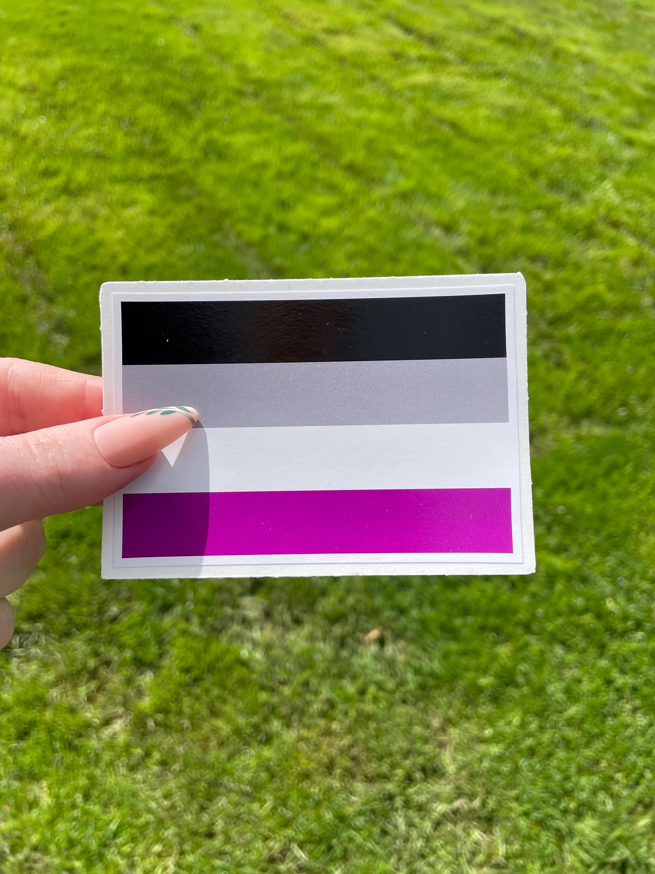 Asexual Flag, Waterproof Vinyl Sticker - Etsy