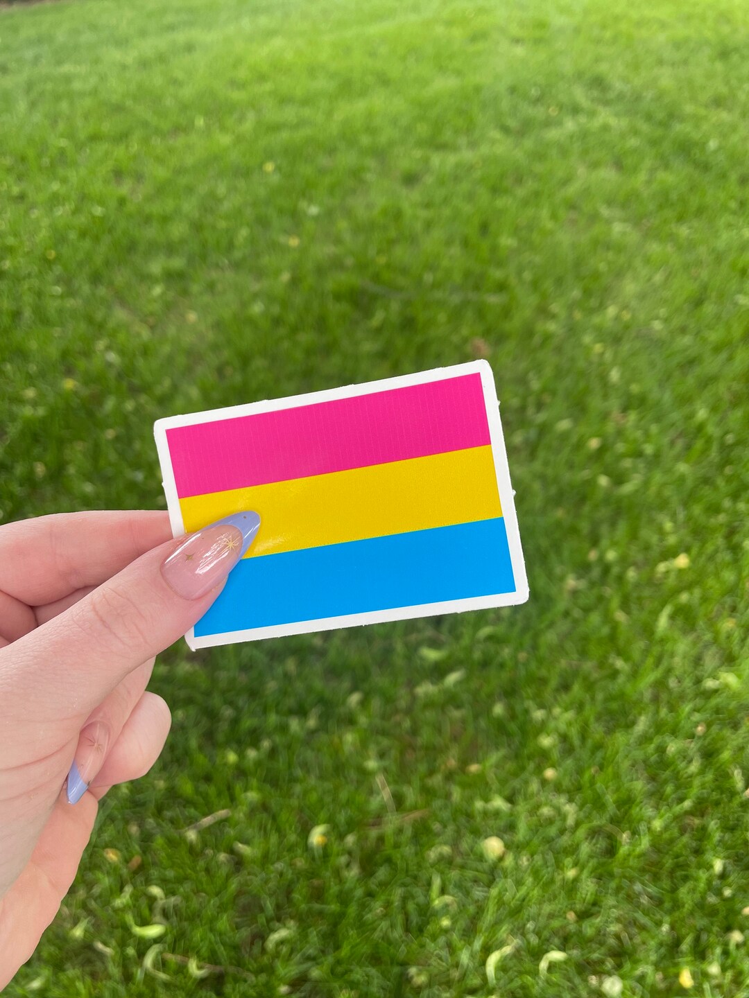 Pansexual Flag, Waterproof Vinyl Sticker - Etsy