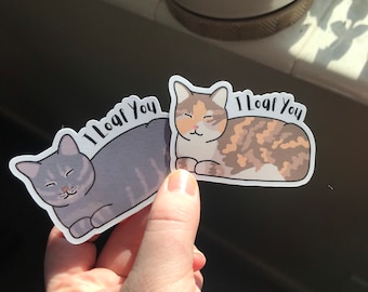 A Vinyl Decal With Some Very Small Cats Cat Lover Car Decal - Etsy