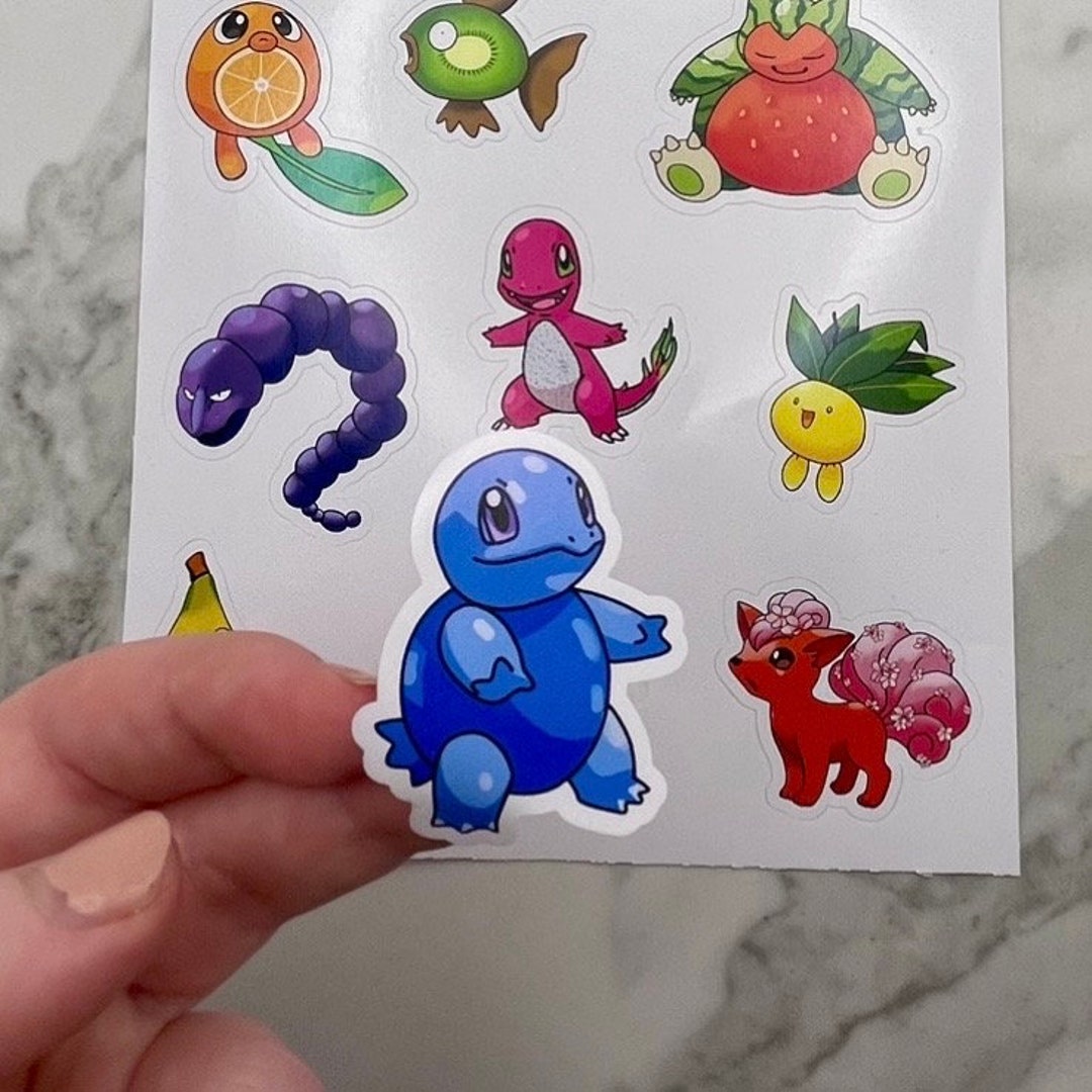 Fruity Creatures Sticker Sheet, Waterproof Vinyl Stickers - Etsy