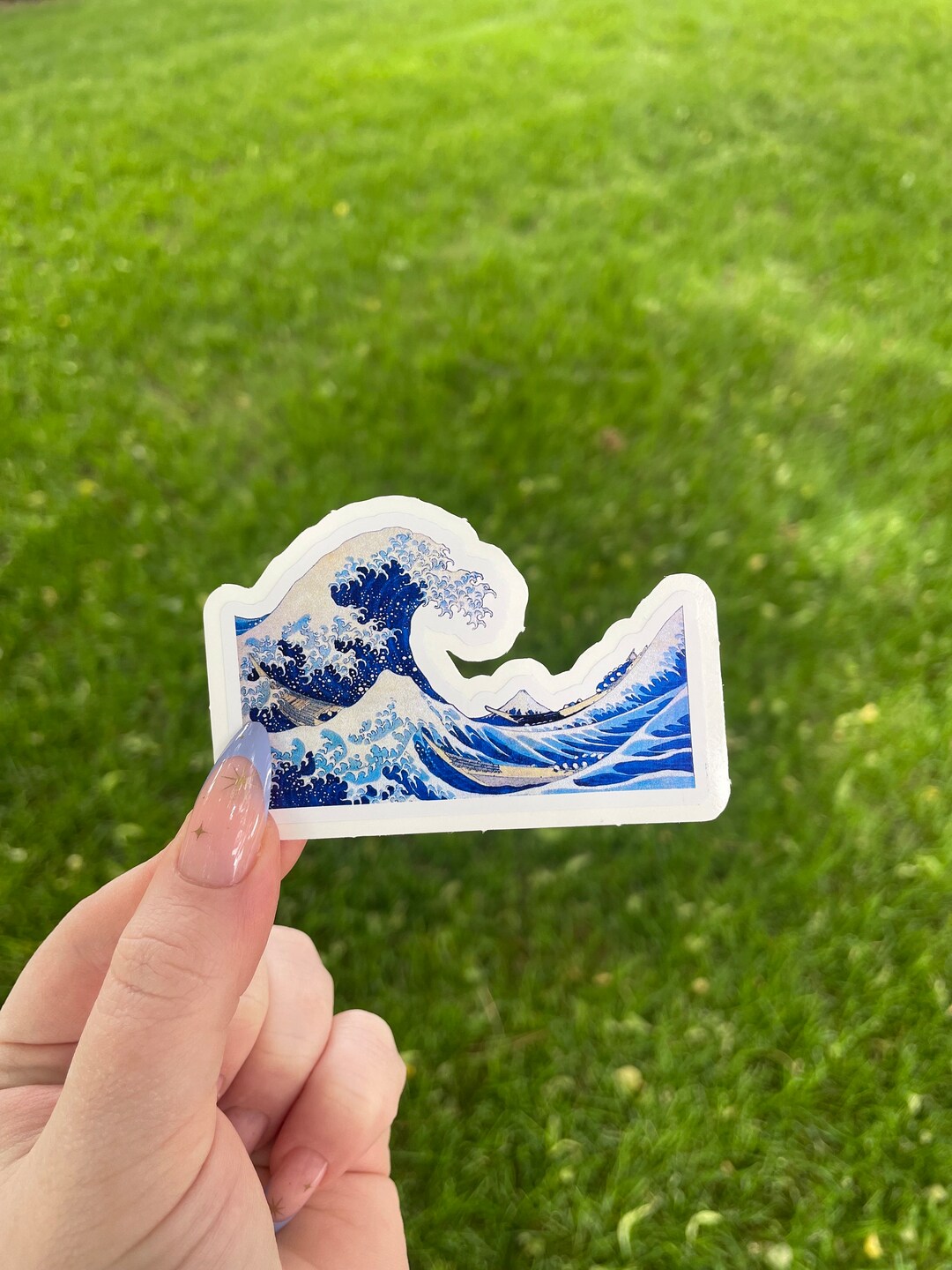 The Great Wave, Die-cut Waterproof Vinyl Sticker With Easy-peel ...