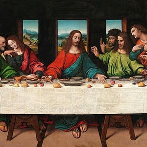 The Last Supper, Waterproof Vinyl Sticker, Renaissance Art Painting by ...