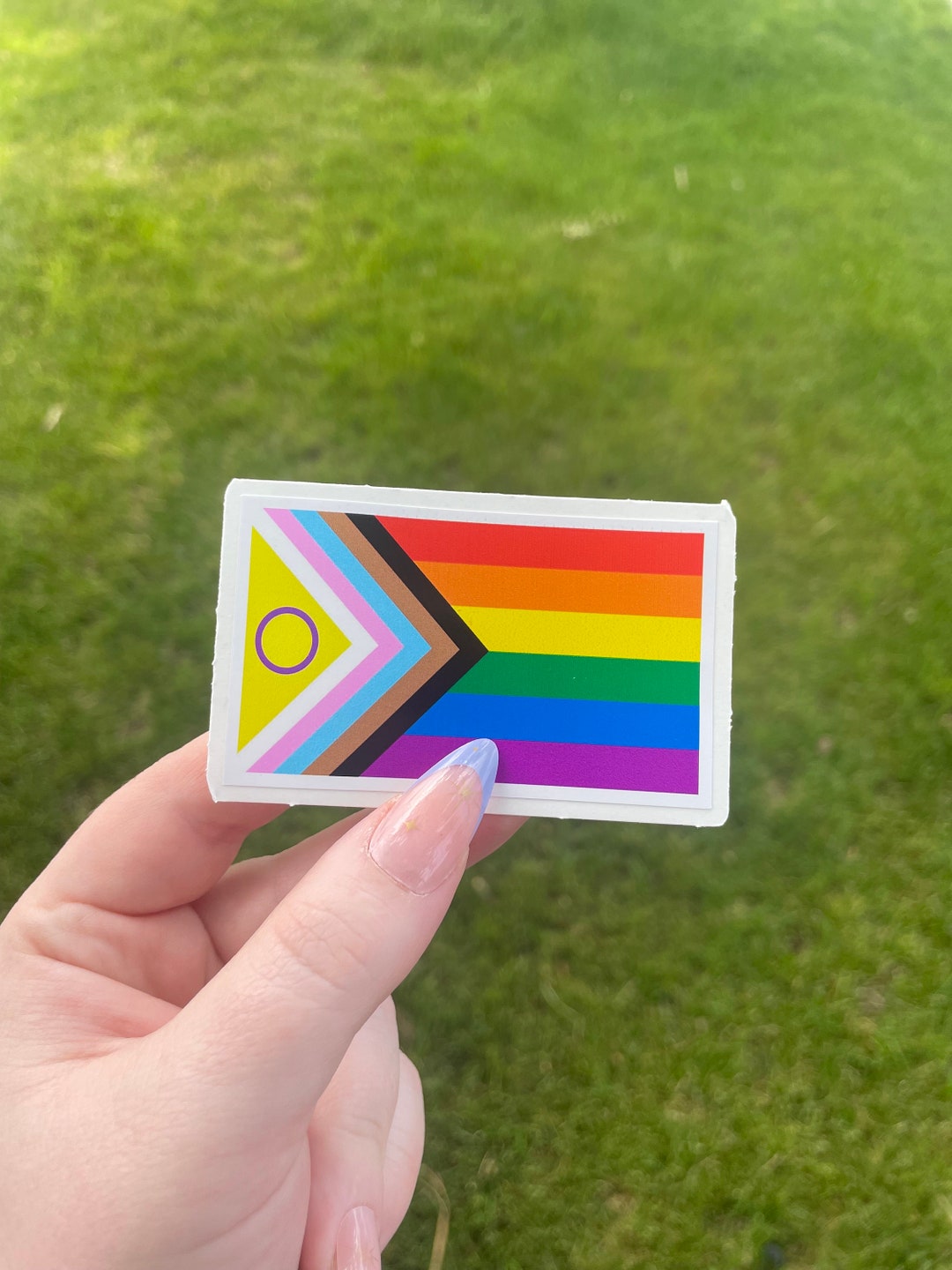 Inclusive Progressive Pride Flag, LGBTQ+ Waterproof Vinyl Sticker - Etsy
