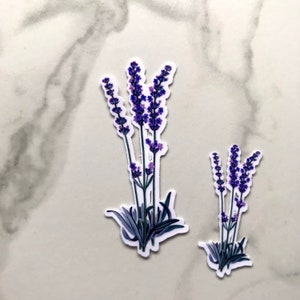 Lavender Sticker, Waterproof Vinyl Sticker, Flower Sticker - Etsy