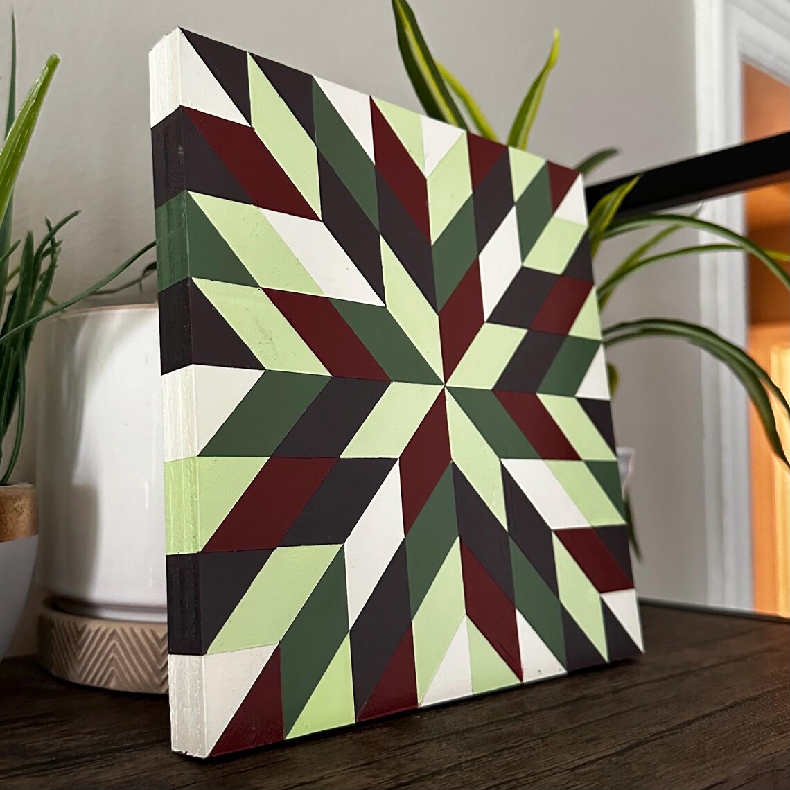 Mini Barn Quilt - 8 X 8 Inches - Autumn Star - Indoor/outdoor - Solid ...