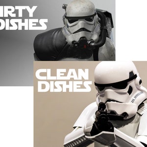 Star Wars Stormtrooper Reversible Magnetic Dishwasher Sign - Etsy