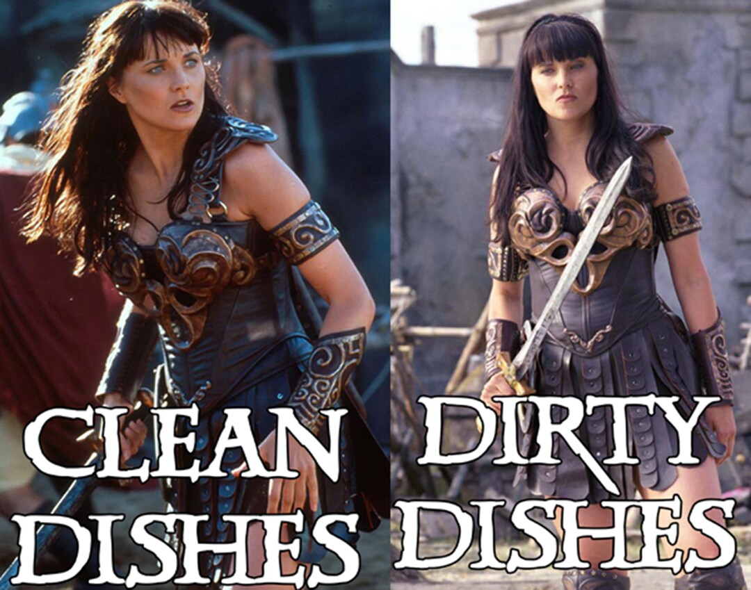 Xena Clean Dirty Dishwasher Magnet Xena Warrior Princess Geek Kitchen ...
