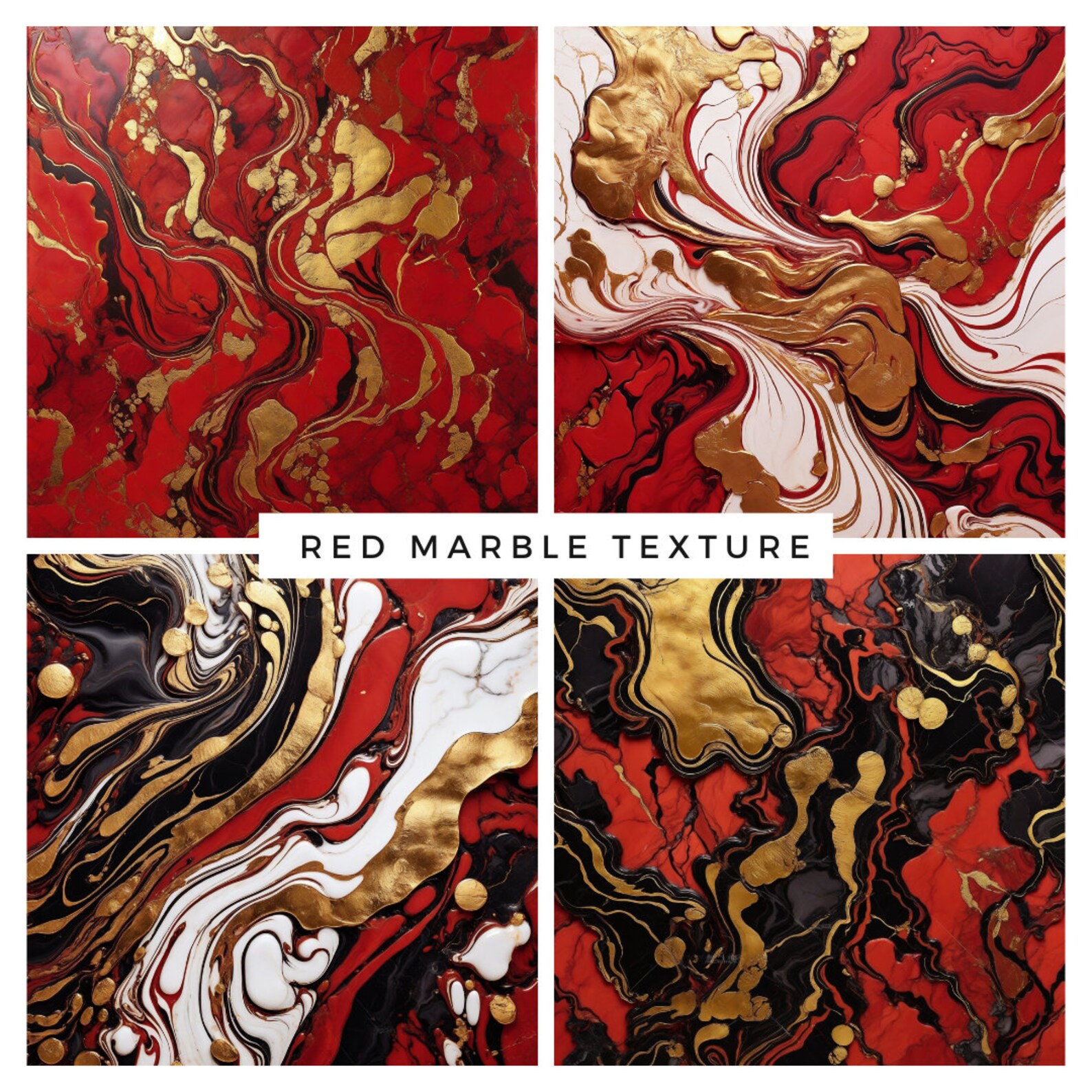 PSD Texture, Red, Black and Gold Marble Texture, Digital Papers, Stone ...