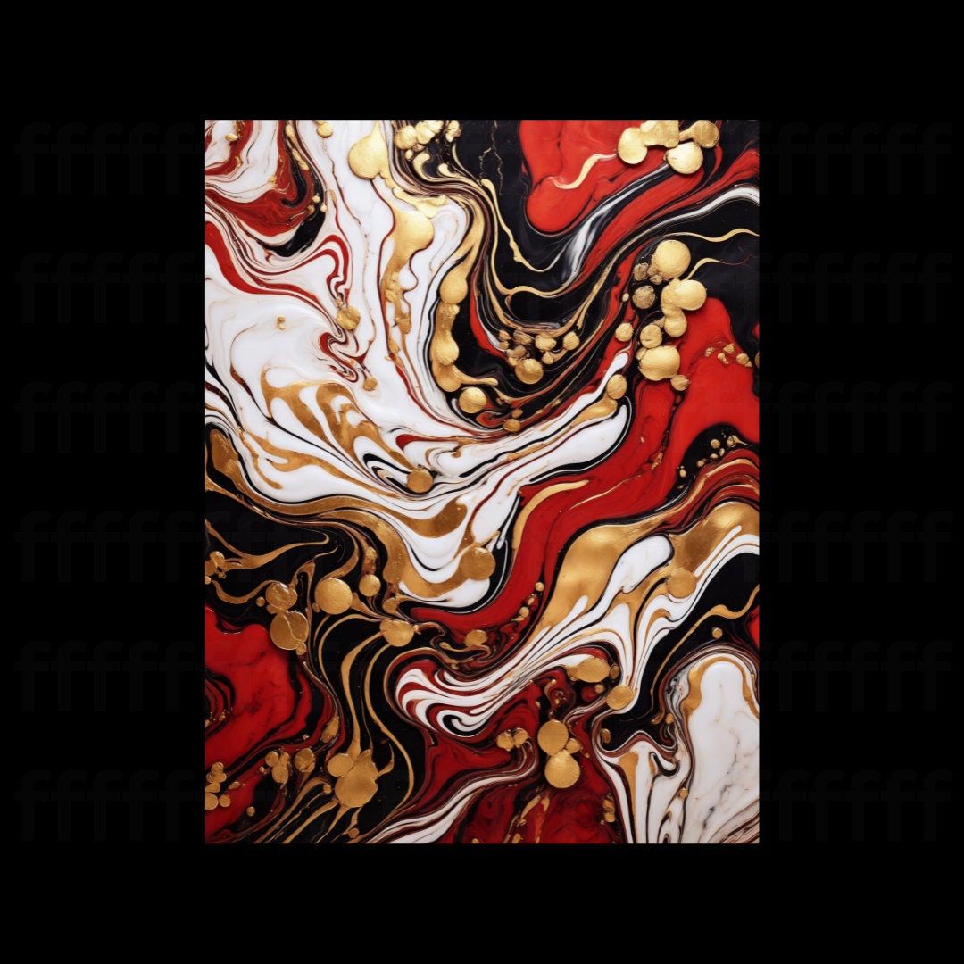 PSD Texture, Red, Black and Gold Marble Texture, Digital Papers, Stone ...