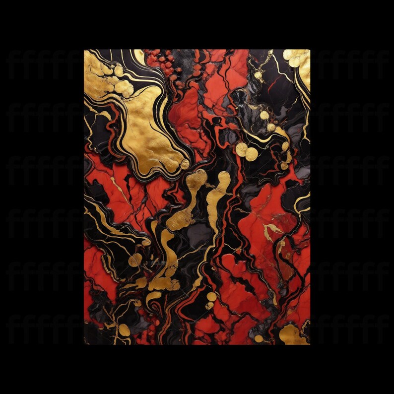 PSD Texture, Red, Black and Gold Marble Texture, Digital Papers, Stone ...