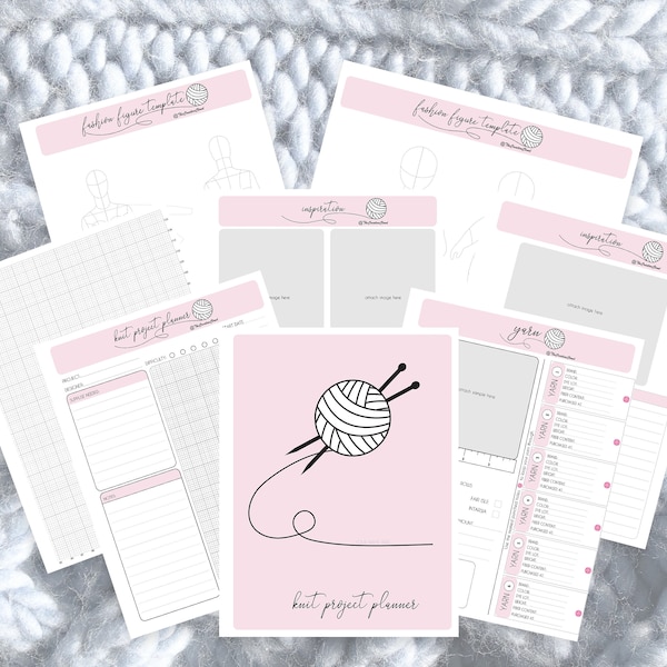 Knitting Planner Printable - Etsy