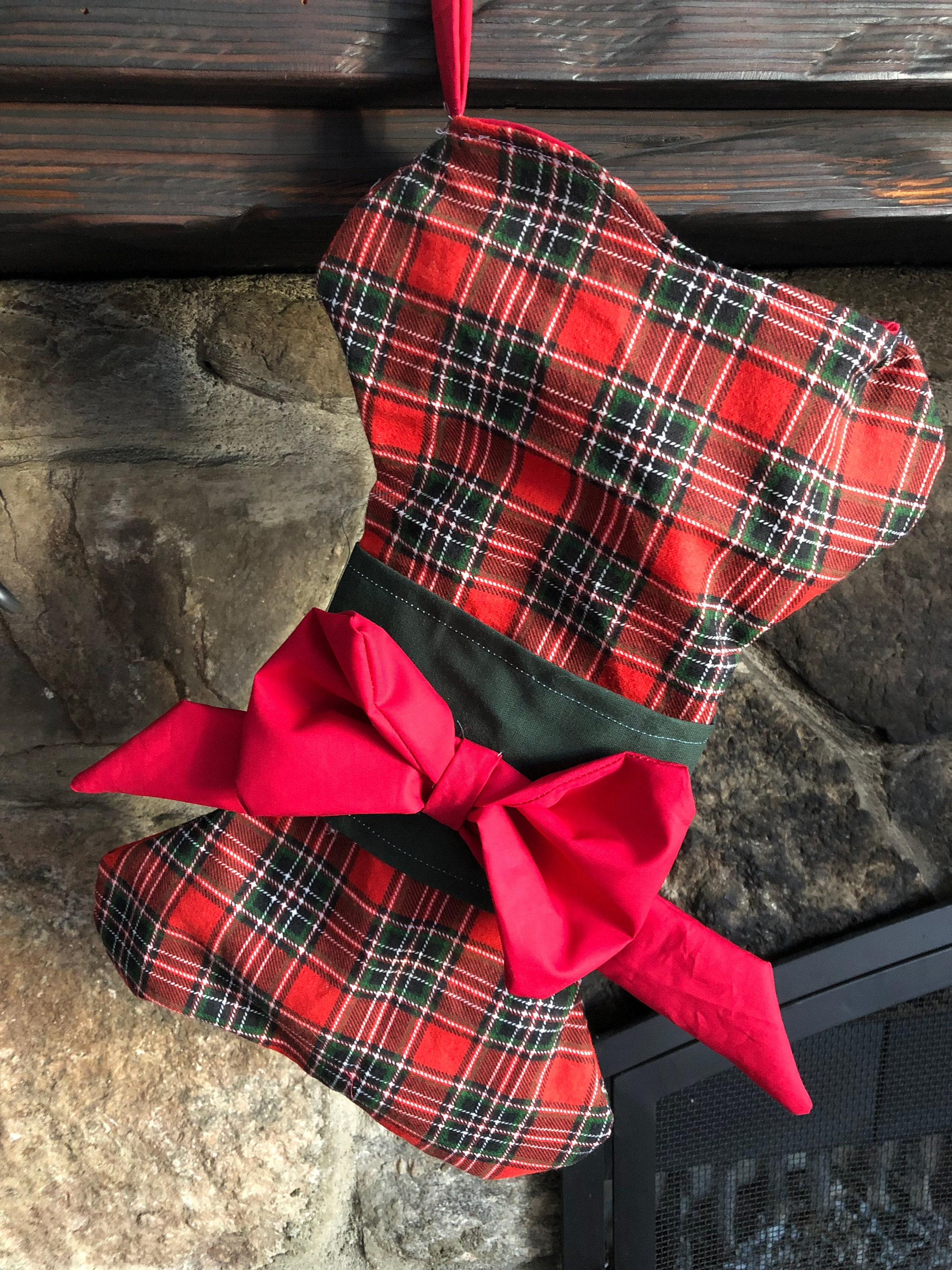 Dog Christmas Stockings PDF Template, Instant Download. Dog Bone ...