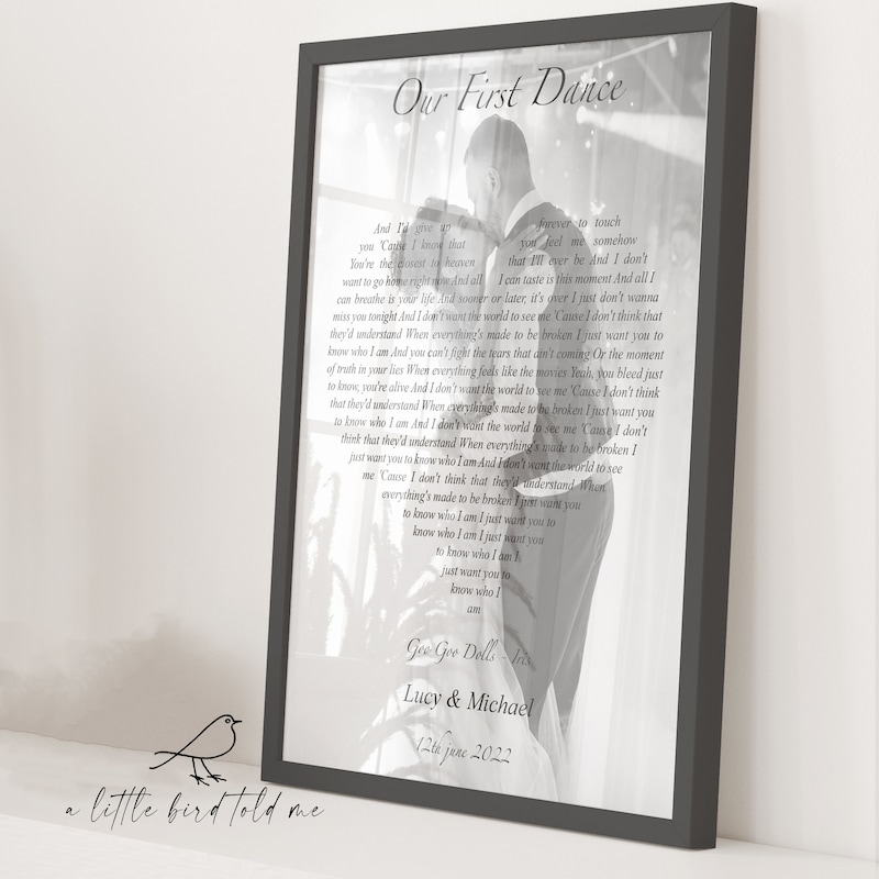 Lyrics of Song on Plaque - Etsy UK