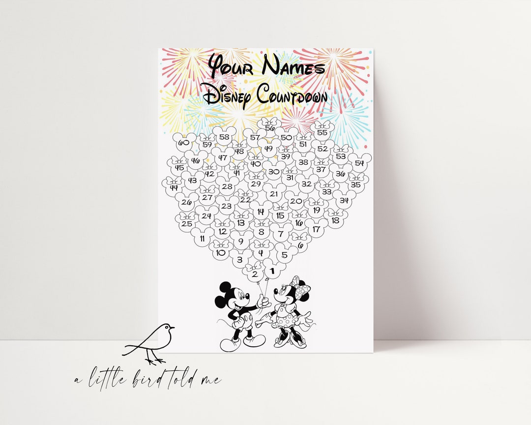 Personalised Holiday Countdown A3 Poster Vacation Reveal Colouring ...