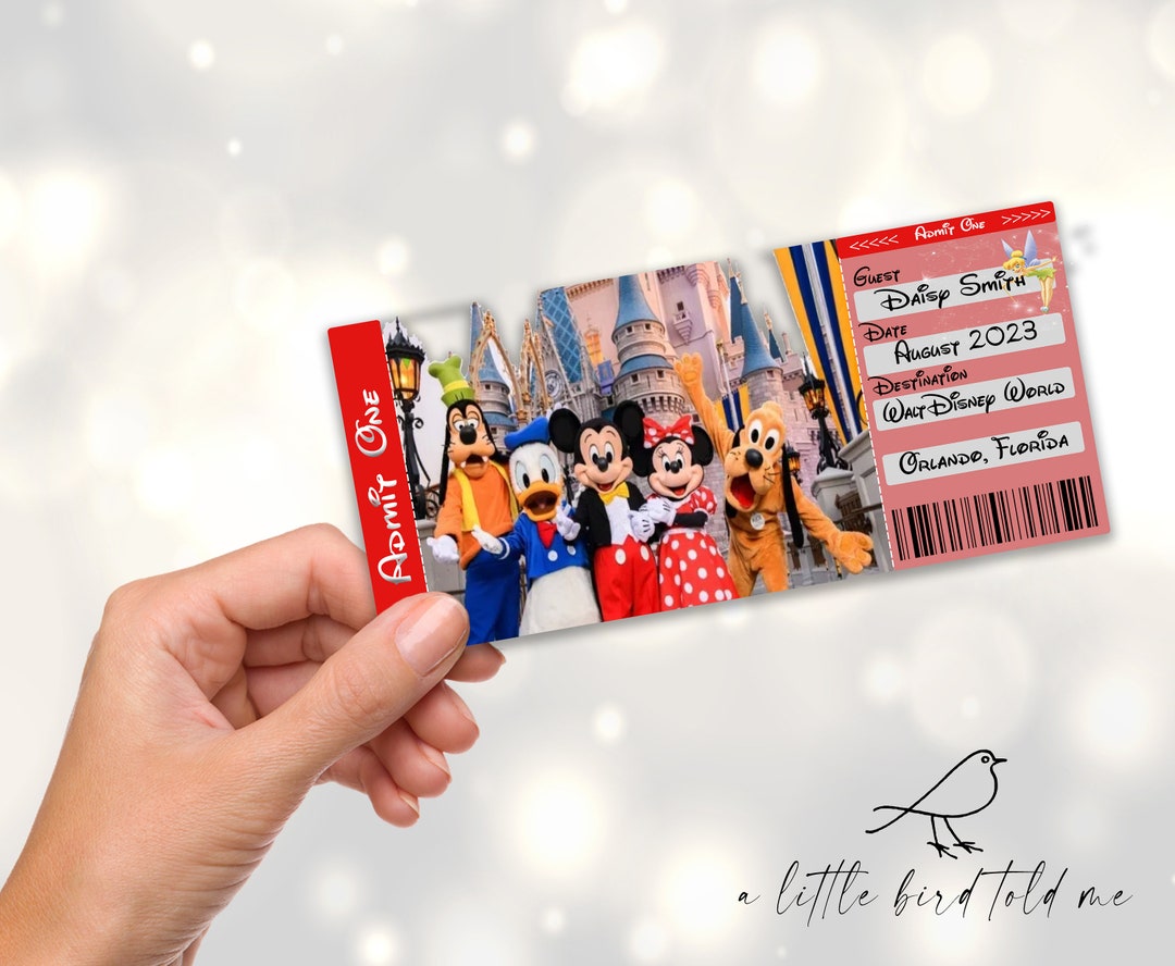 Personalised Holiday Reveal Ticket Boarding Pass Surprise Reveal Magic ...