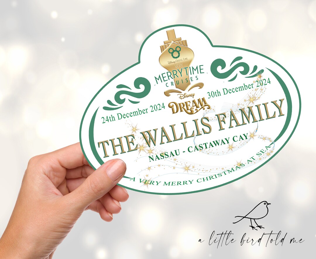 Christmas Personalised Cruise Door Magnet Very Merrytime Wish Dream ...
