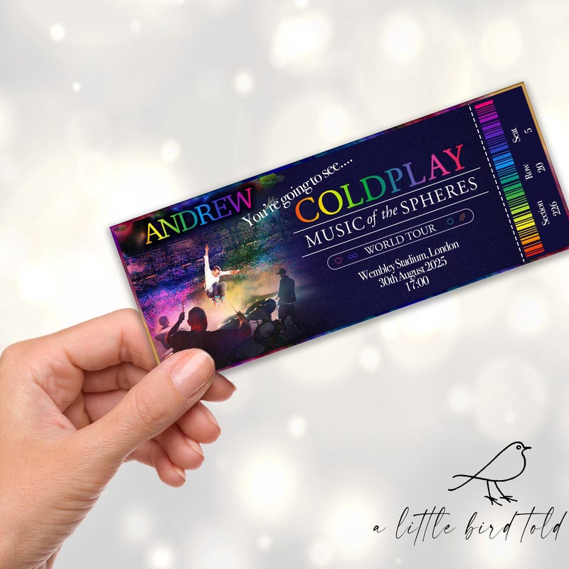 World Tour Ticket Template - Etsy