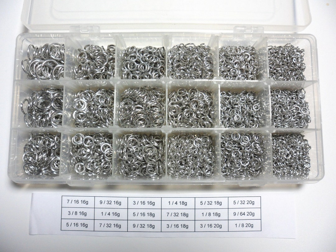 Bright Aluminum Jump Rings Kit: 3900+ Chainmail Rings, 16g 18g 20g - Etsy