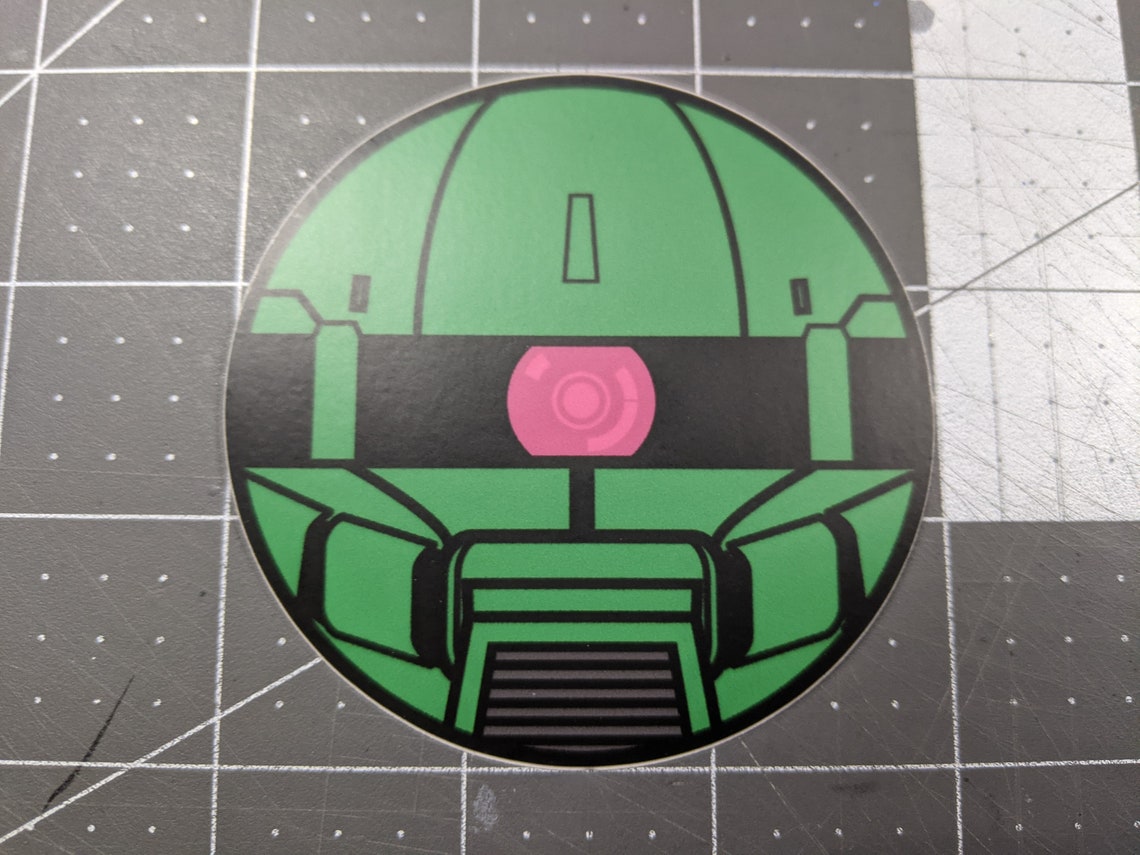 Gundam Sticker Zaku Decal 2 Pack - Etsy