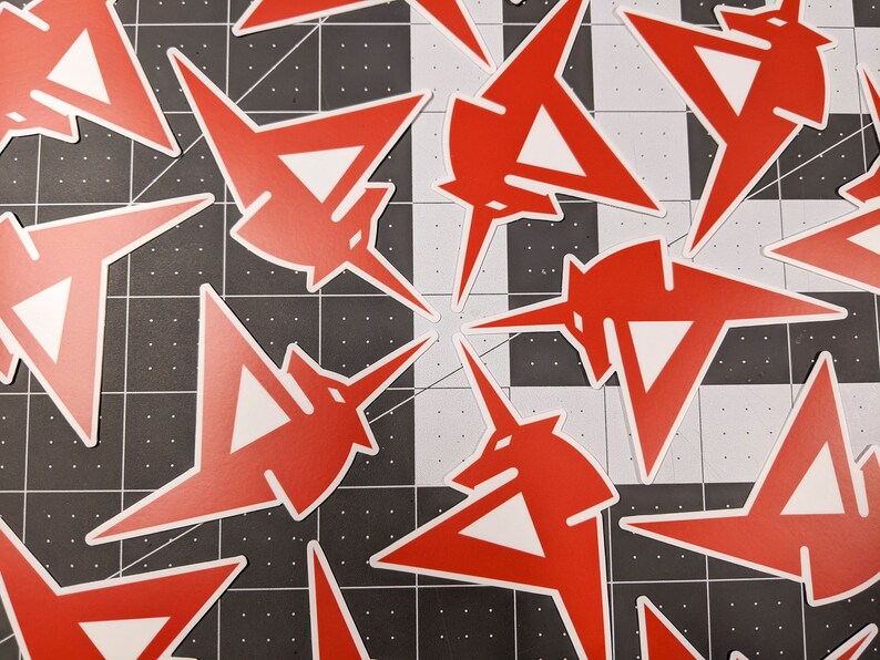 Gundam Decal: Amuro Ray Logo Sticker 2 Pack | Etsy