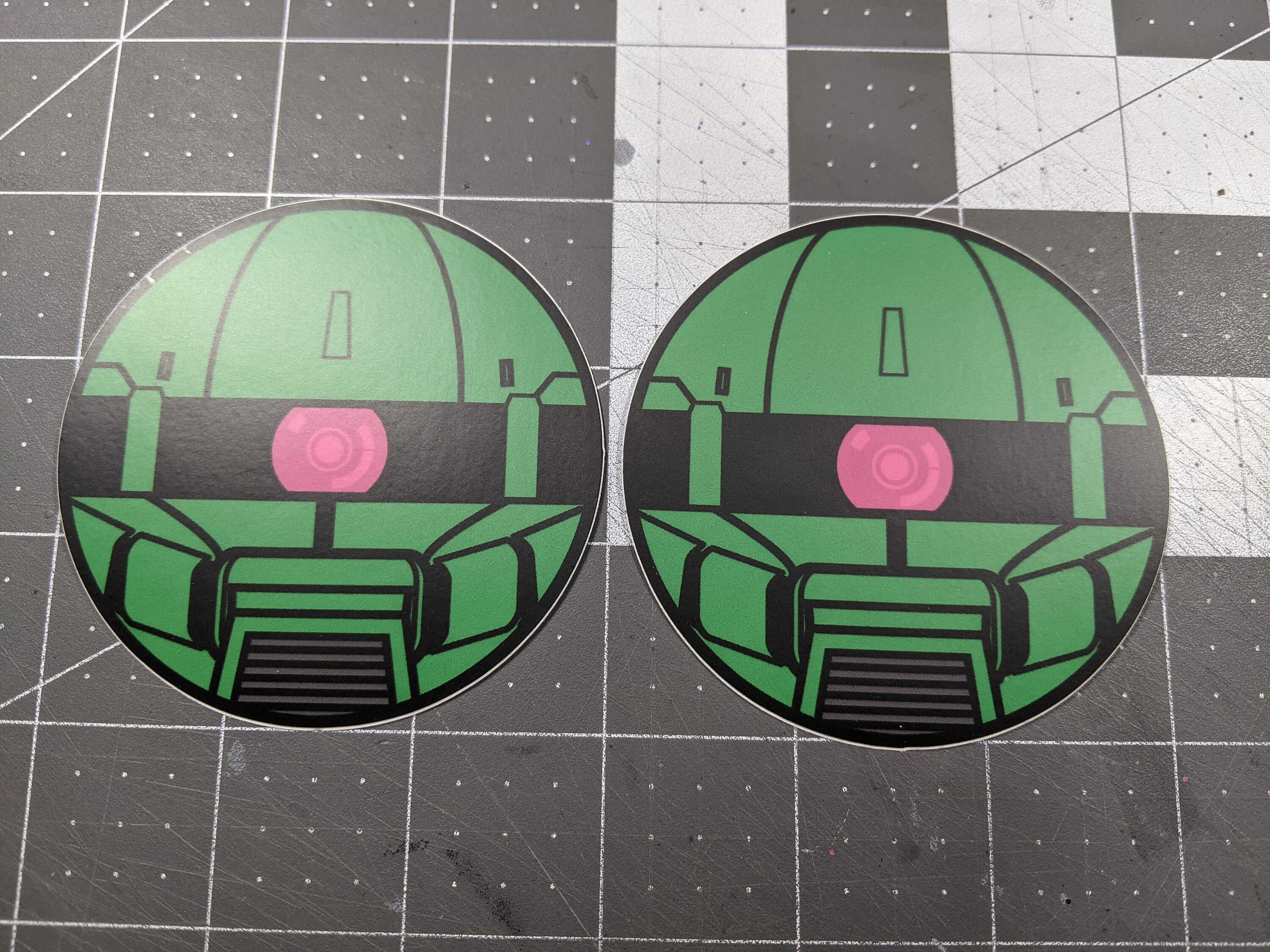 Gundam Sticker Zaku Decal 2 Pack - Etsy