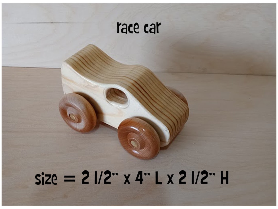 Child Wooden Toy Race Car - Etsy