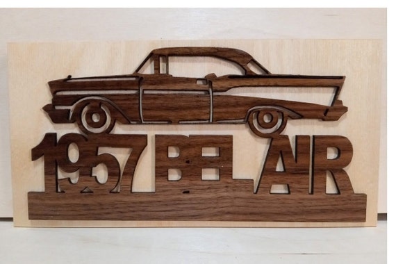 1957 Bel Air Hardtop Laser Cut Walnut Car W/ Birch - Etsy