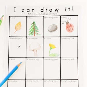 Printable Nature Scavenger Hunt, Kid's Fun Download and Print Outside ...