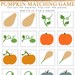 Pumpkin Matching Game, Printable Memory Game, Fall Activity for Kids ...