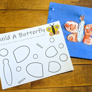 Butterfly Printable Craft, Spring Paper Craft, Indoor Preschool ...