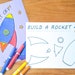 Rocket Ship Printable Craft Space Themed Activity Indoor | Etsy