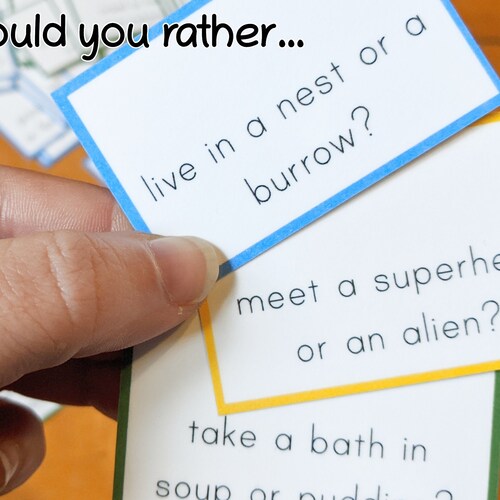 Would You Rather for Kids Printable Family Questions and - Etsy