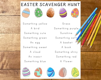 Easter Scavenger Hunt Printable Spring Scavenger Hunt - Etsy