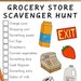 Grocery Store Scavenger Hunt, Printable Seek and Find Activity ...