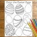 Easter Egg Coloring Page, Coloring Pages for Kids, Spring Printable ...