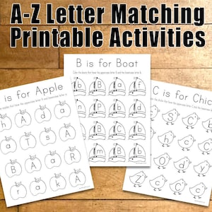 A-Z Letter Printable Activity Pages, Preschool Coloring, Learning ...