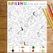 Find and Color Spring Activity Printable Coloring Page for - Etsy