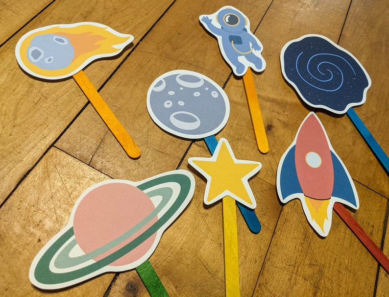 Space Puppets Craft Stick Printable Puppets Kids Pretend | Etsy