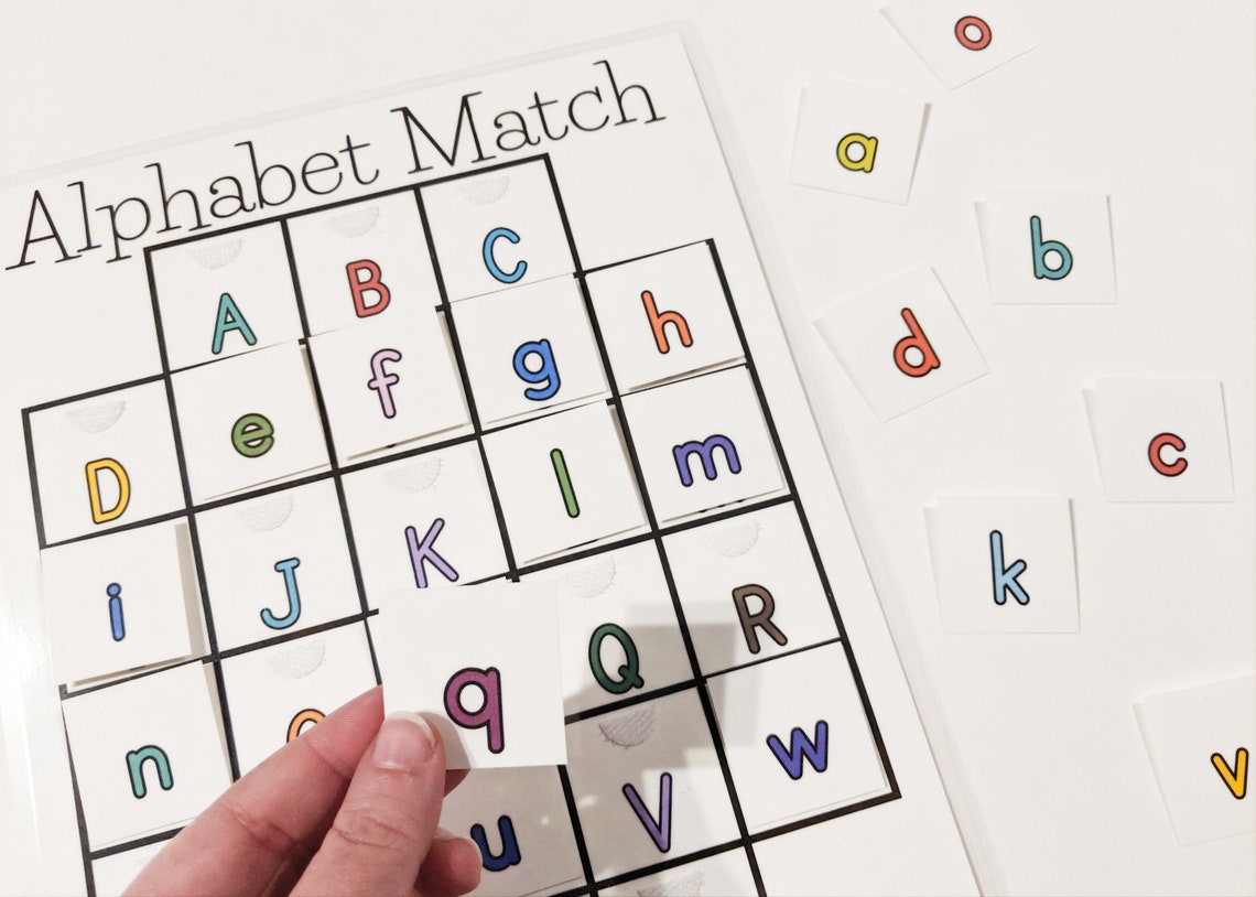Letter Matching Activity, Printable Alphabet Match, Educational Game ...