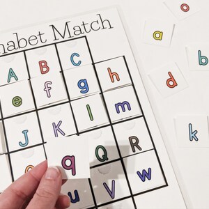 Letter Matching Activity, Printable Alphabet Match, Educational Game ...