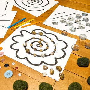 Loose Parts Printable Mats, Pre Writing Activity, Kids Play Dough ...