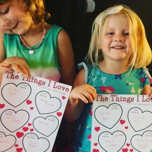 Things I Love Activity Bundle, Printable Scavenger Hunt, Dice Game ...