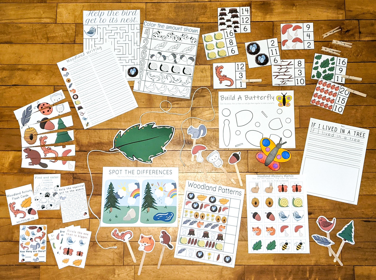 Woodland Printable Activity Bundle, Kid Activities, Preschool ...