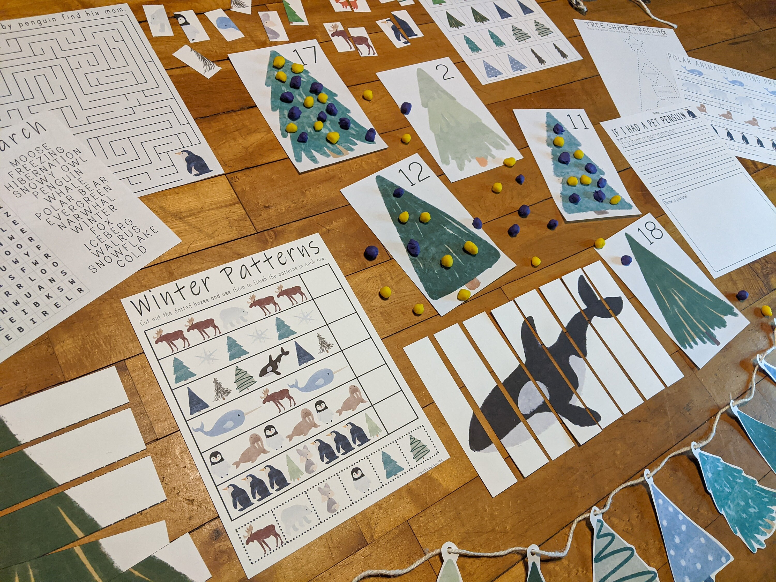 Winter Nature Printable Activity Bundle Kid Activities | Etsy