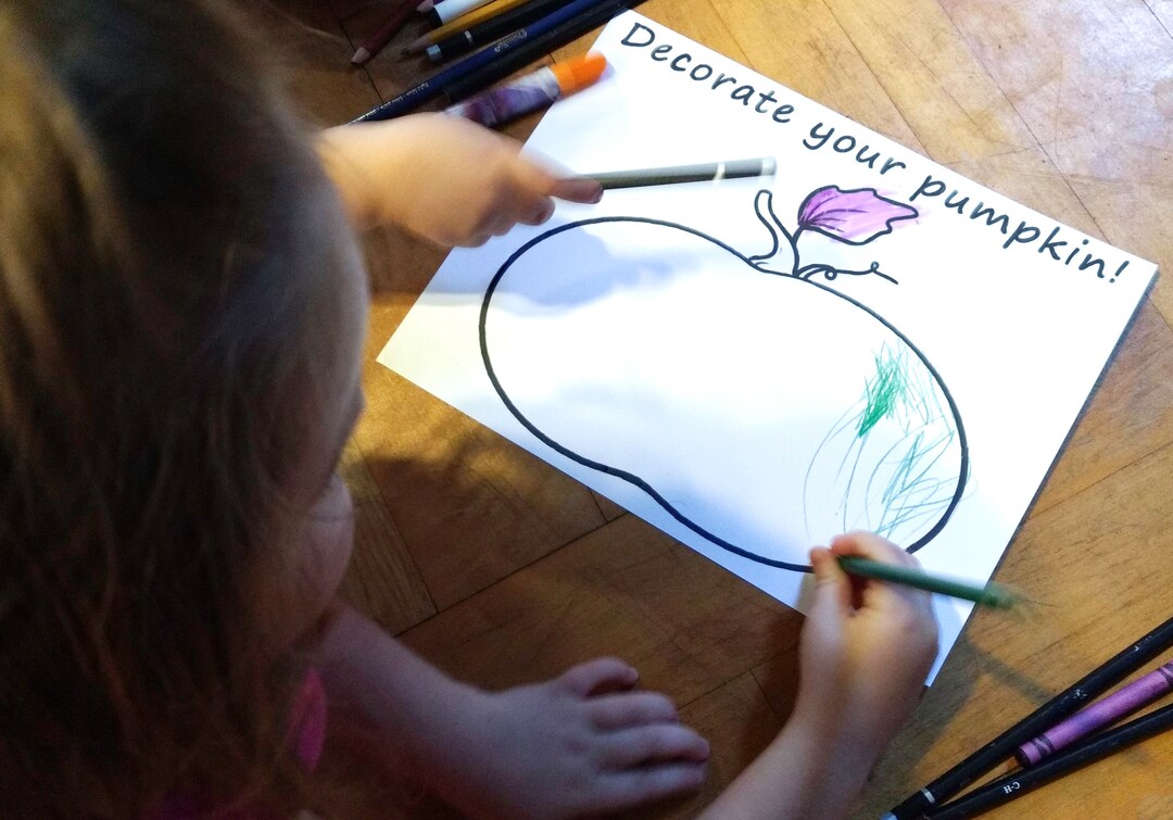 Pumpkin Coloring Page, Jack O Lantern Activity, Coloring Pages for Kids ...