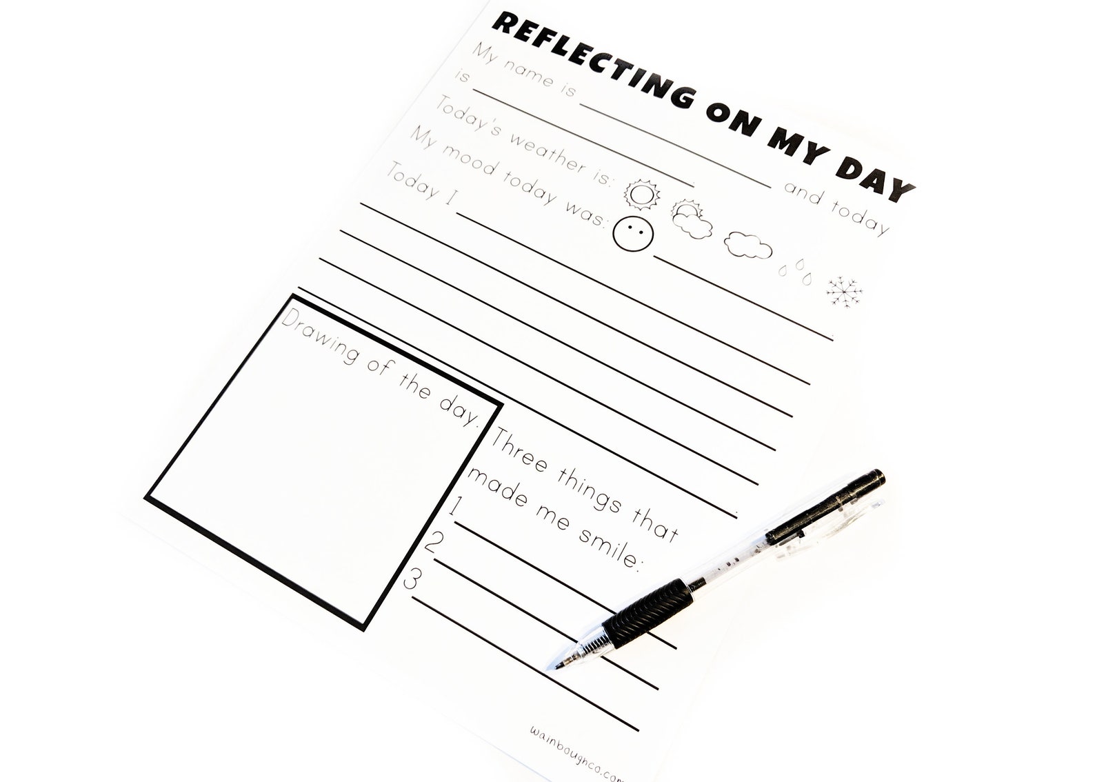 Daily Printable Reflections Activity Homeschool Teacher - Etsy