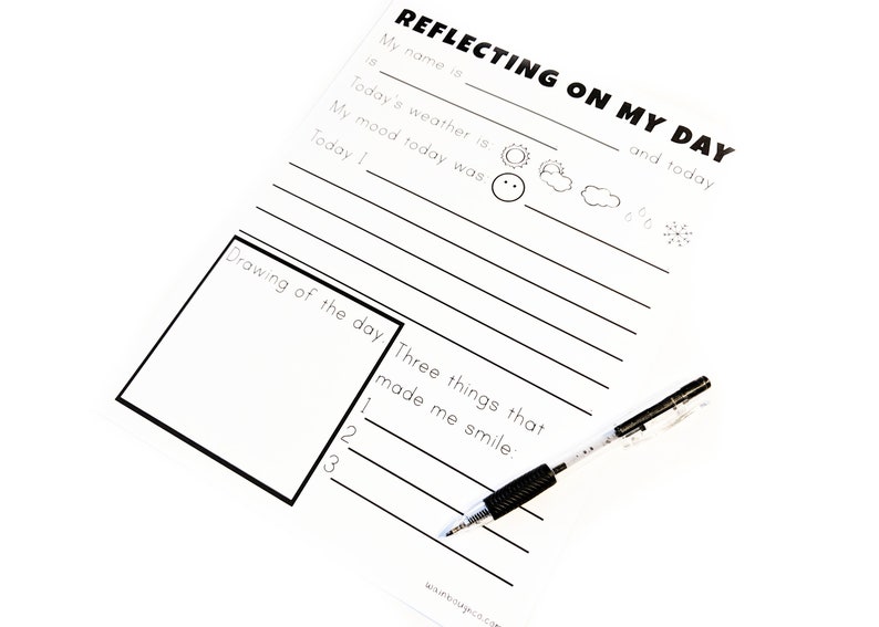 Daily Printable Reflections Activity Homeschool Teacher - Etsy