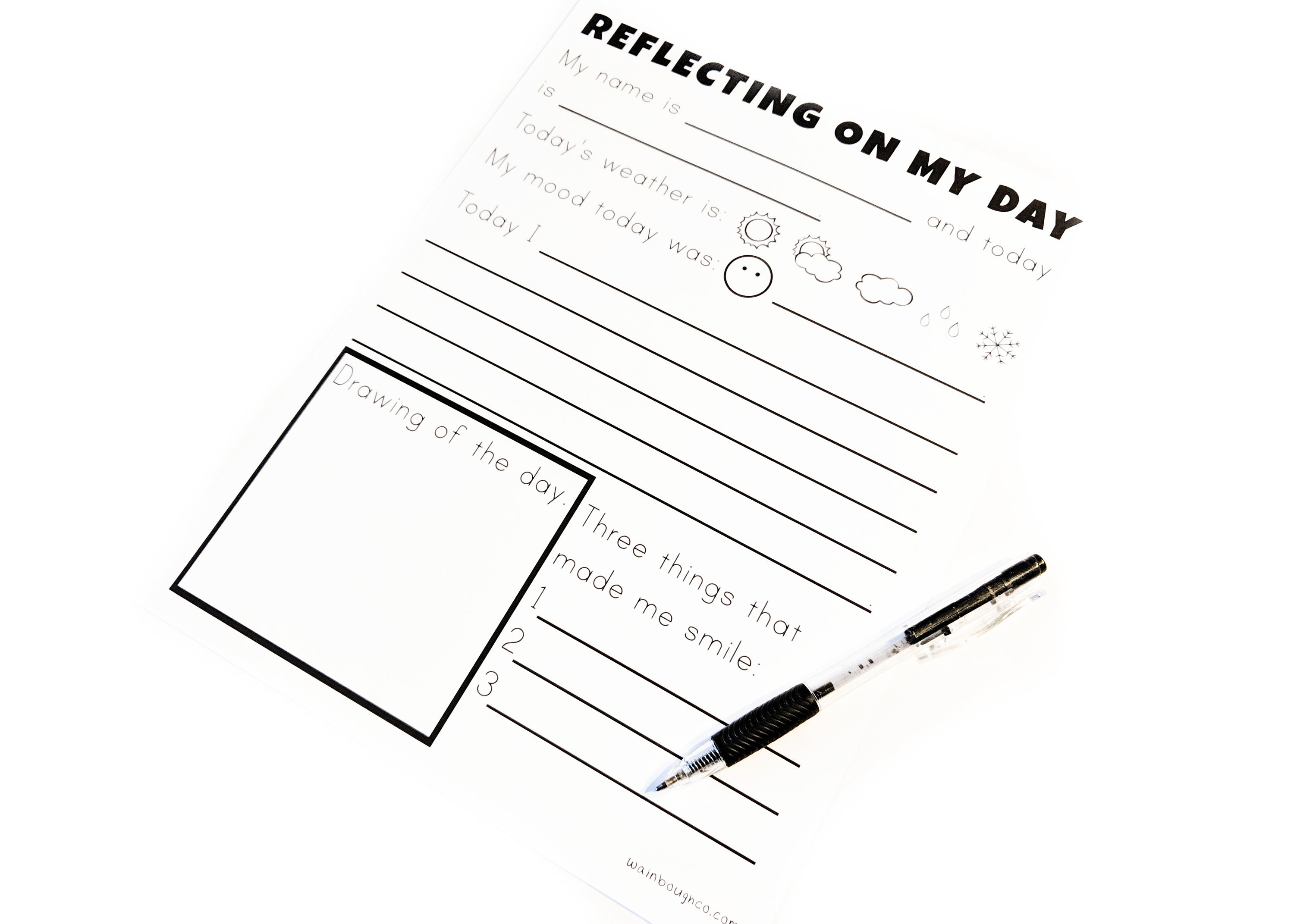 Daily Printable Reflections Activity, Homeschool Teacher Resources ...