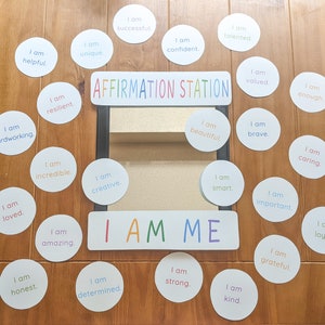 Positive Affirmation Station, Affirmation Mirror Printable, Daily ...
