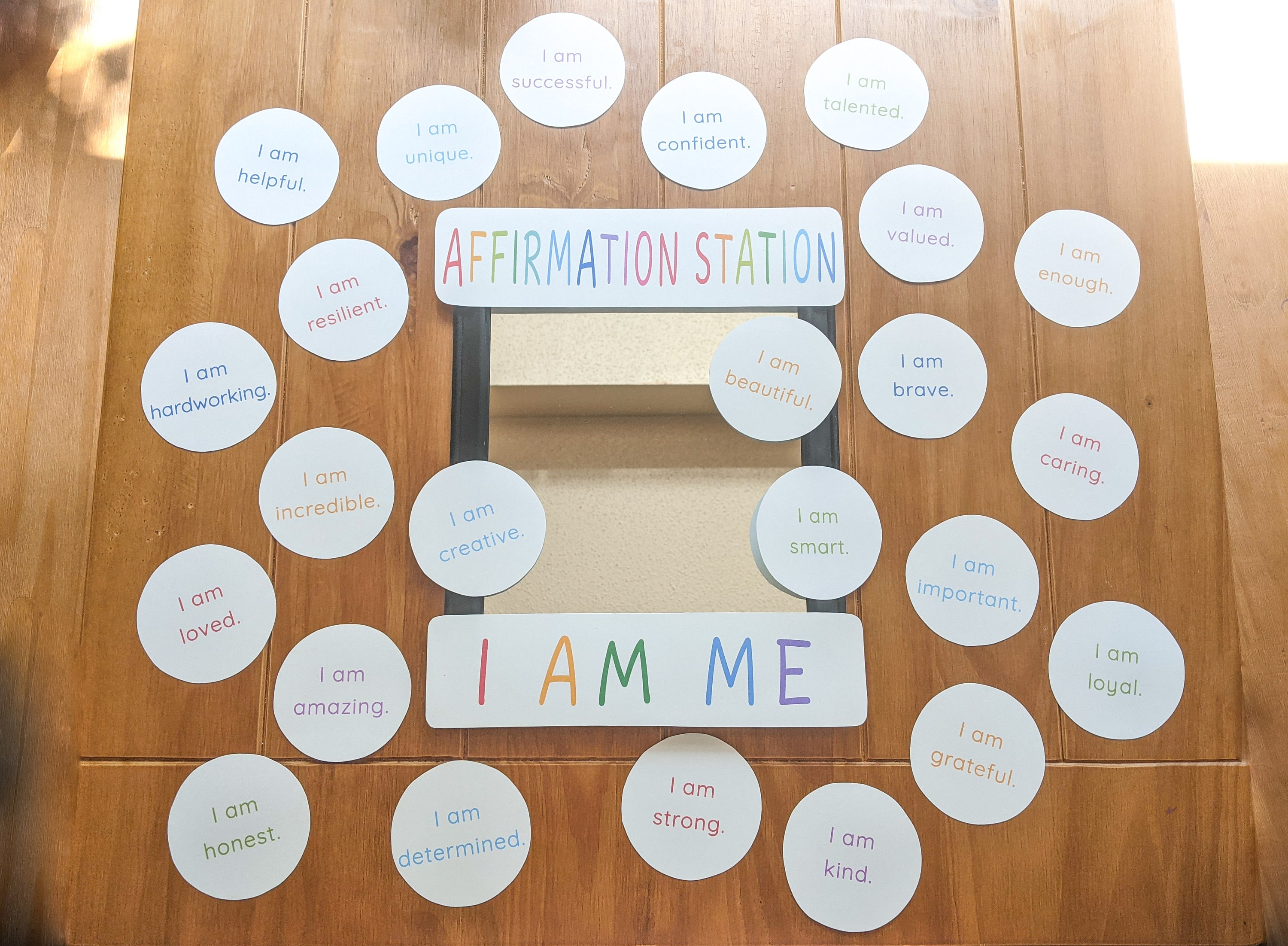Positive Affirmation Station Affirmation Mirror Printable - Etsy UK